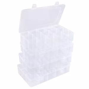 YVUDW Tackle Box Organizer Plastic Jewelry Box with Dividers Snackle Box Charcuterie Container Bead Organizer Containers Craft Storage Organizers 4 Pack