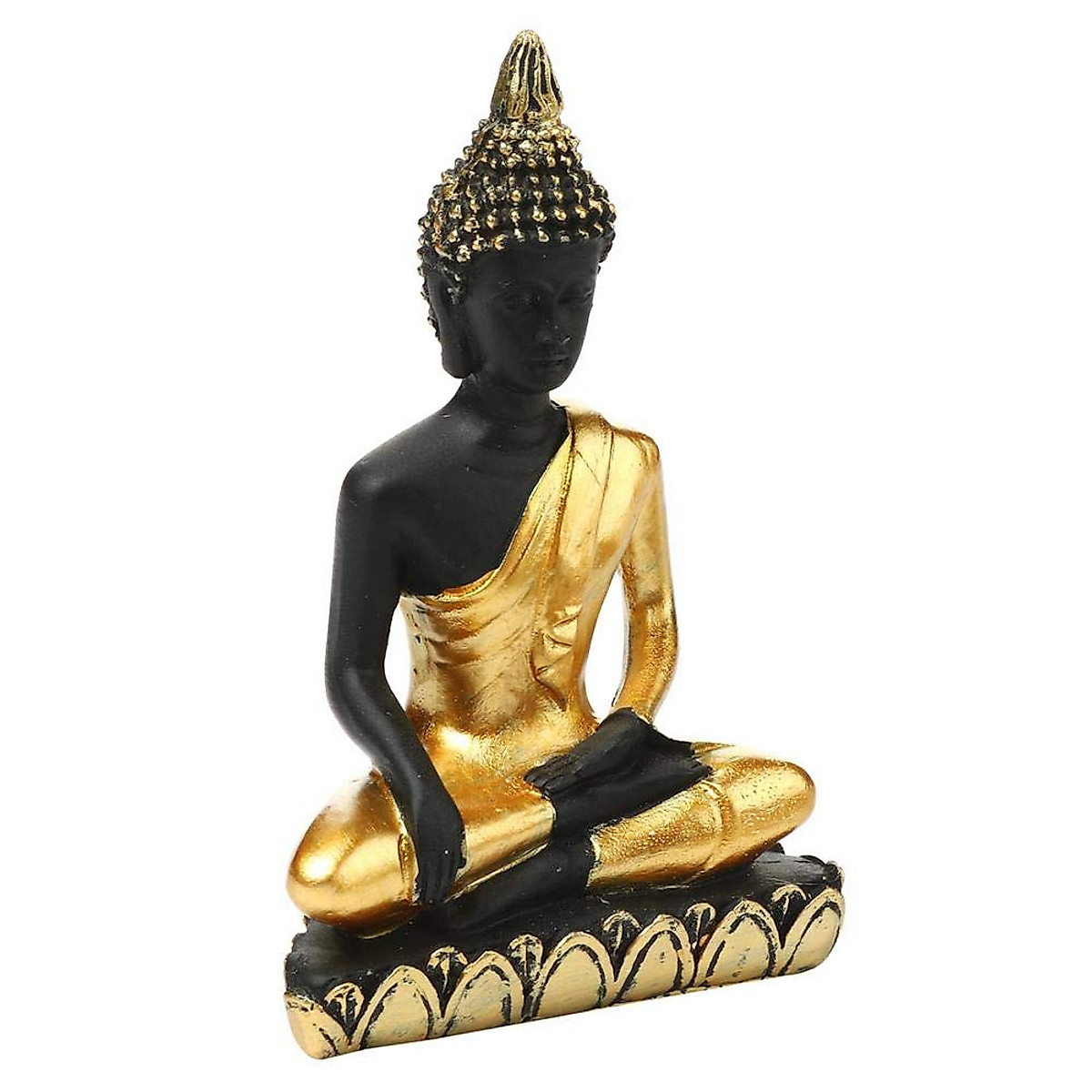 Tmore Sitting Buddha Candle Holders Zen Garden Tabletop Vintage Incense Holders White Sand and Natural Stone Rattan Incense Gift Set (with Hourglass)