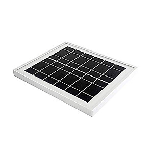 Waveshare Mini Solar Panel (6V 5W) with 156 Monocrystalline Cell for Solar Power Manager, Toughened Glass+ Anodic Oxidation Aluminum Alloy+ 0.25mm PET Material,6.0V ± 5% Voltage
