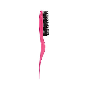 Cricket Amped Up Teasing Hair Brush - Adds Major Volume and Shine, Heat Resistant, Ideal for Slick Back, Updos & Detangling All Hair Types, with Ergonomic Handle and Sectioning Tip, Fuchsia