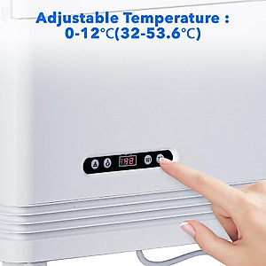 MERXENG Display Refrigerators, 2.4 Cu. FT./68L Commercial Refrigerator Display Fridge, Double Glazing, Internal LED Lighting, Suitable for Bakeries, Restaurants, Cafes