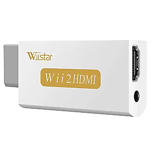 Wii to HDMI Converter, Wii to hdmi Adapter HDMI for Wii Adapter with 3.5mm Audio Jack Out 1080p 720p Supports All Wii Display Modes for HDTV, Monitor