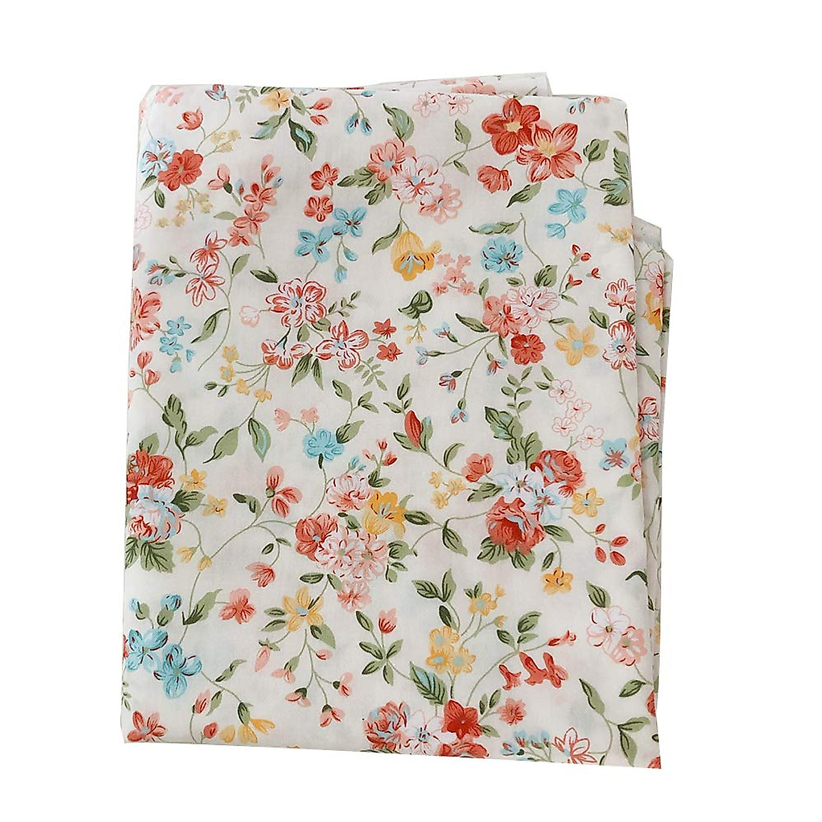 LANEHUA Cotton Fabric by The Yard for Sewing DIY Crafting Fashion Design Printed Floral Washable Cloth Bundles Voile;Full Width cuttable39 x 63inches (100x160cm) (Purple Flowers)