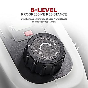 Sunny Health & Fitness Fully Assembled Magnetic Under Desk Elliptical Peddler, Portable Foot & Leg Pedal Exerciser(White) - SF-E3872