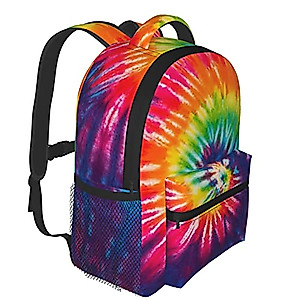 YSBKN Kid's Mini Backpack 12 inch Colorful Rainbow Tie Dye Backpack Schoolbag Preschool Kindergarten Children Bag Nursery Travel Bag for Toddler Boys Girls Age 3-7
