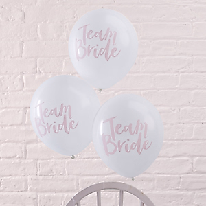 Ginger Ray Designer Team Bride Hen Party Balloons x 10 - Team Bride