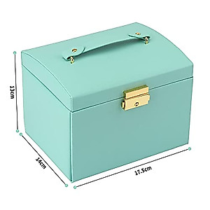 Useeland Jewelry Organizer Box for Mothers Day Gifts, Multifunction Travel Jewelry Case with Mirror, for Bracelets Earrings Rings Necklaces Watches, Gift for Women, Girl, Wife, Mother, Girlfriend