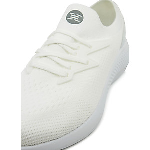 RBX Women's Slip On Athletic Training Shoe Lightweight Running Sneaker Quick Dry Mesh Breathable Gym Shoe Easy Slip On Lace Up Sneakers for Walking, Workouts, Commuting, Casual Wear Ivory White 7.5