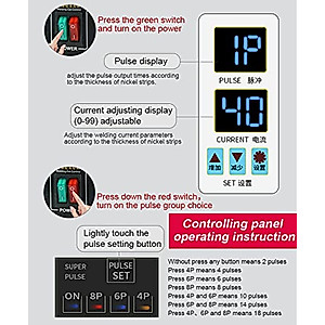 RCBDBSM 738AL Battery Spot Welder Battery Welding Machine for 18650 14500 Lithium Battery Pack Building, 3.6 KW Pulse Magnetic Detachable Telescopic Arm Battery Spot Welder