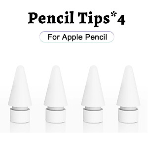SIMDOG Replacement Tips for Apple Pencil 1st/2nd Gen, 4 Pack - Precise Control, Wear-Resistant, Compatible with iPad Pencil 1st/2nd Gen