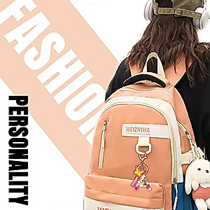 Suweibuke Cute Key Chains for Women Girls, Initial Letter Keychains with Tassel and Butterfly, Charms for Purse Backpacks Handbags Bags (A)