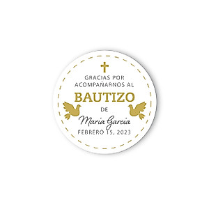 Celebrando los momentos especiales de la vida: Gracias por Acompañarme en Mi Bautizo" Sticker 40 circles
