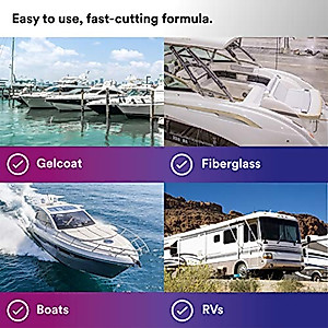 3M Perfect-It Gelcoat Heavy Cutting Compound, 36102, 1 Quart, Fiberglass Oxidation Remover for Boats and RVs