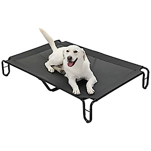 pettycare Outdoor Elevated Dog Bed Cot, Raised Dog Cots Beds, No Screws, Stable Frame & Durable Supportive Teslin Recyclable Mesh, Breathable, Indoor and Outside Pet Beds, Fits up to 85 lbs