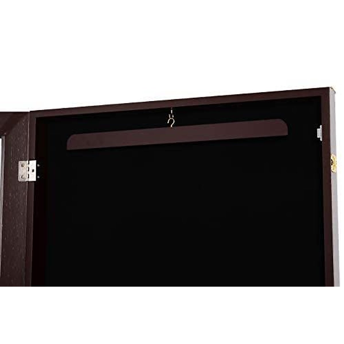 HOMCOM 24" x 32" Jersey Frame Display Case, UV-Resistant Jersey Shadow Box with 2 Keys, Hanger, Cherry Brown