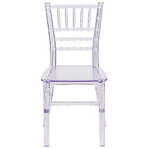 BizChair 10 Pack Child’s Transparent Crystal Resin Party and Event Chiavari Chair for Commercial & Residential Use