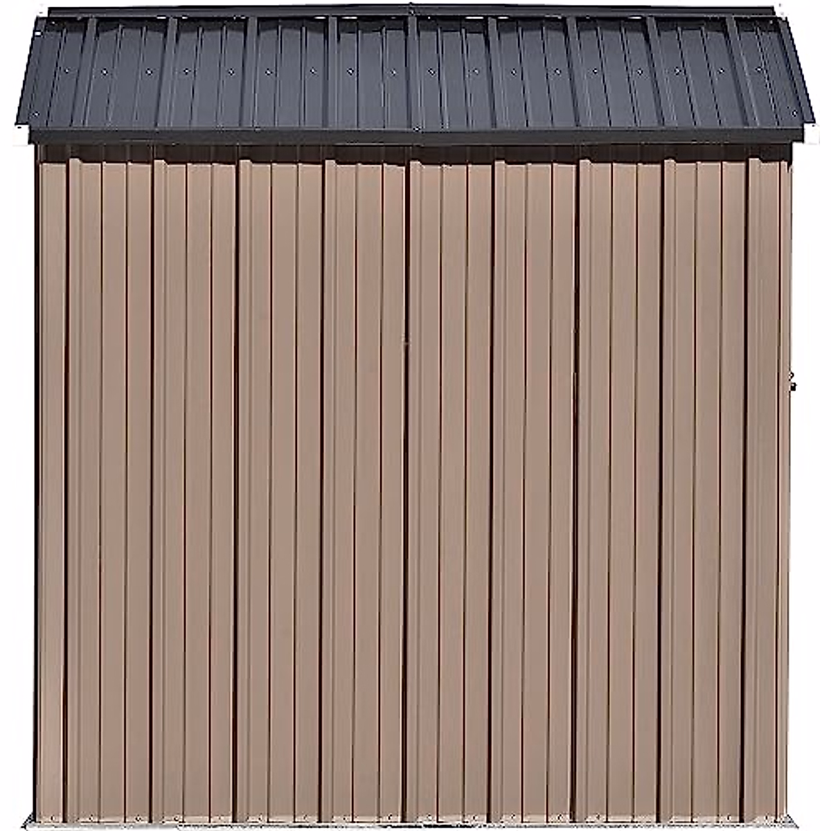 Merax Outdoor Storage Shed, 8X 6 FT Metal Garden Shed Steel Tool Shed Storage House with Adjustable Shelf and Lockable Doors,Tool Cabinet with Vents and Foundation for Backyard, Patio & Lawn, Brown