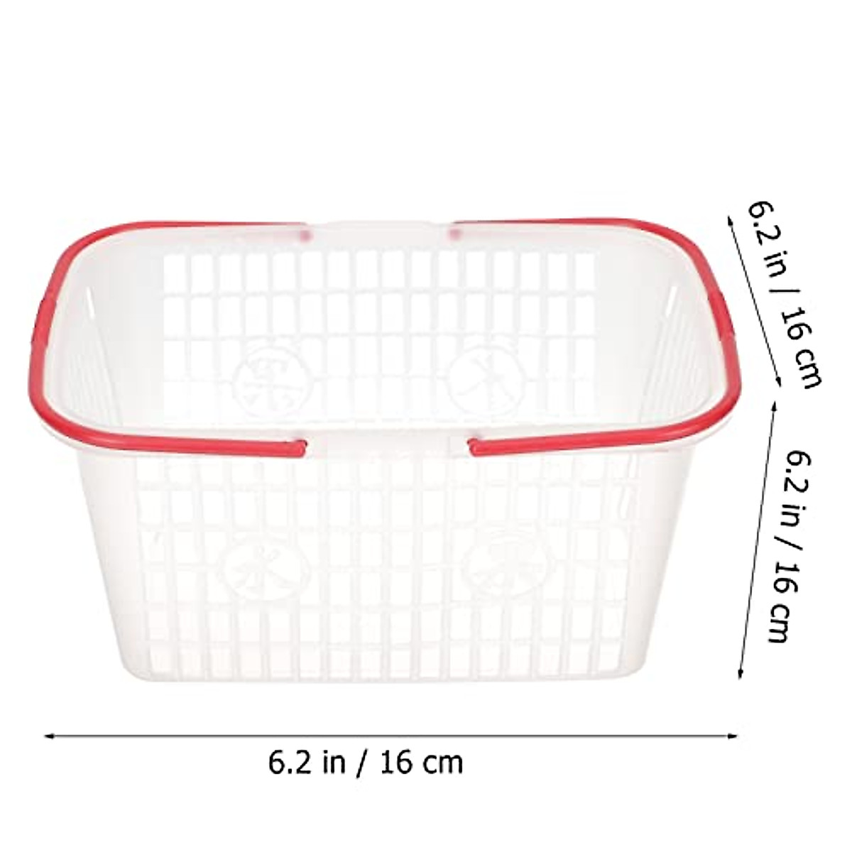 Yardwe Plastic Fruits Picking Baskets 5pcs Kitchen Plastic Baskets with Handle Mini Shopping Basket Decorative Basket Fruit Picking Basket for Vegetables Garden Gathering