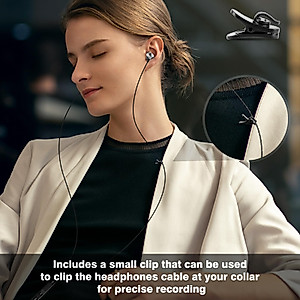 HGCXING USB Headset with Microphone for PC, 8.2FT Wired In-Ear Headphones, Noise Cancelling, Mute, Black, Gaming, Calling