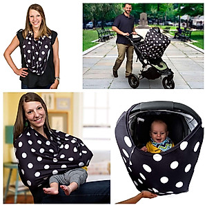 Sprout'n Smiles Nursing Breastfeeding Baby Carseat Cover - Shopping Cart and High Chair Cover, Scarf, Canopy by Sprout'n Smiles for Boys and Girls Baby Shower