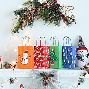 Moretoes 60pcs Small Paper Gift Bags Bulk, 15 Colors Party Favor Bags, Goodie Bags with Handles for Kids Birthday, Candy, Crafts and Party Supplies