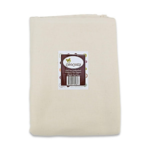 OsoCozy Unbleached Birdseye Flat Cloth Diapers (1 Dozen) - 27.5 x 30.5 Inches, One-Layer Flat Cloth Baby Nappies Made of Soft, Durable 100% Birdseye Weave Cotton