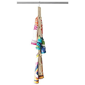 Master Craft Scarf Hangup - Scarf Organizer, Tapioca