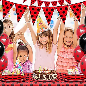 Ladybug Party Decoration Banner Ladybug Birthday Party Supplies Girls Birthday Party Decorations