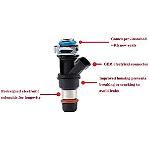8Pcs Fuel Injector - Fits Chevrole Silverado Suburban Taho Express 1500 2500 3500 Avalanche 1500 - Cadillac Escalade - GMC Sierra Yukon Savana 4.8L 5.3L 6.0L - Replaces part 17113553 17113698