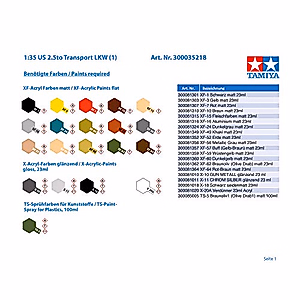 Tamiya America, Inc 1/35 US 2.5 Ton 6x6 Truck, TAM35218