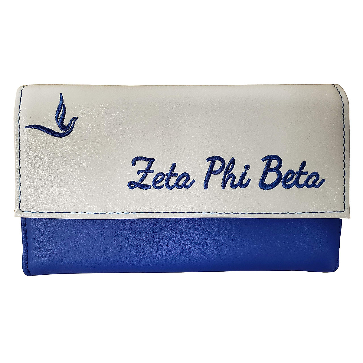Divine Nine Depot Zeta Phi Beta Blue and White Crossbody Clutch/Purse