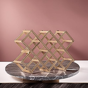 VGWHY Wine Rack, Wooden Wine Rack for 10 Bottle, Free Standing Wine Storage Racks Foldable for Kitchen, Party, Home Kitchen Bar Cabinets (Natural)