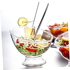 DECHOUS Diagonal Salad Bowl clear plastic containers wedding accessories bulk pasta glass dessert cups glass mixing bowls soup bowls pp Household Dessert Bowl Dessert Accessory Trifle Bowl