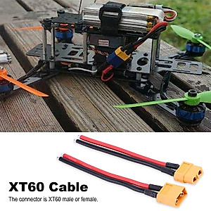 Plug Connector Adapter Cable RC CAR Battery 14AWG Cable for RC Battery with Silicone Jacket