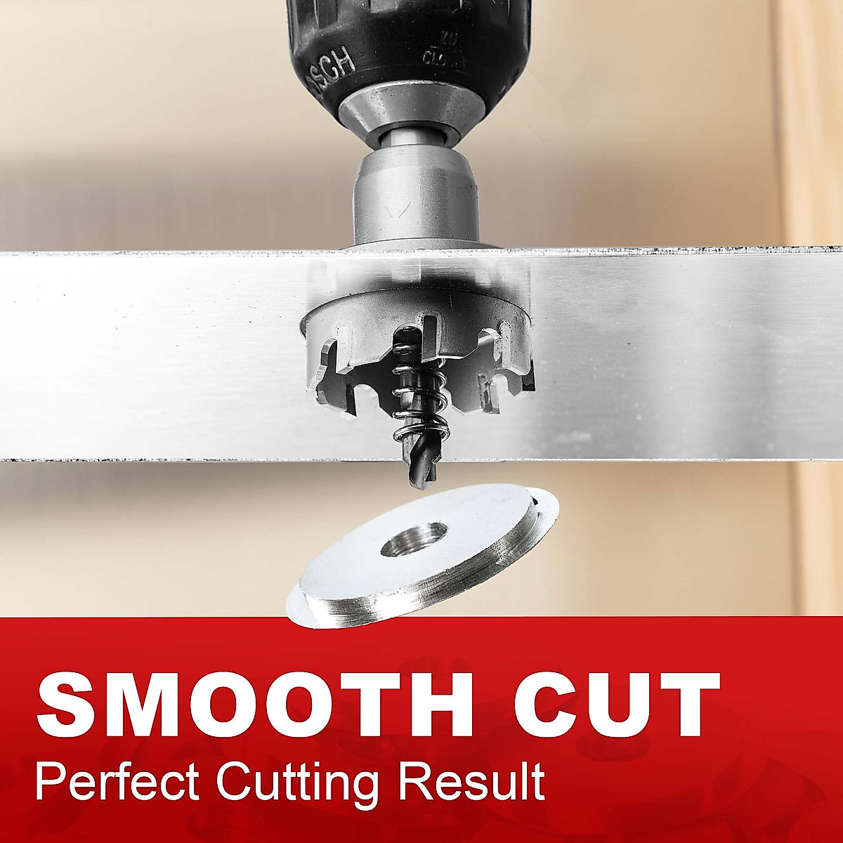 EZARC Carbide Hole Saw Heavy Duty, Hole Cutter for Stainless Steel, Sheet Metal 15/16" 24mm