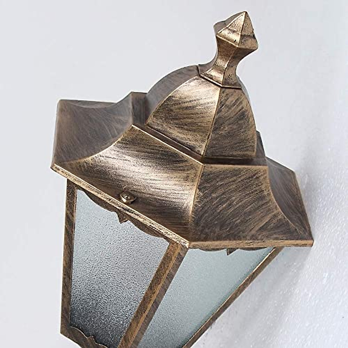 MODEBHD Rustproof Patio Column Light High Brightness E27 Edison Glass Post Lamps Outdoor Waterproof Aluminum Pillar Lantern for Villa Garage Clubhouse Swimming Pool Floor-Standing Lighting