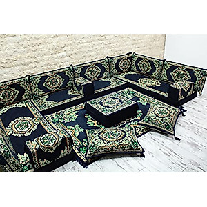 Arabic U Shaped Floor Seating Sofa, Arabic Living Room Furniture, Arabic Majlis Sofa (With PREMIUM FOAM)