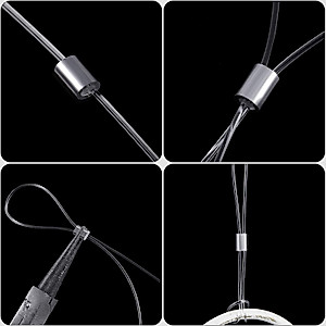 Strong Clear Nylon Fish Wire for Hanging Christmas Decor and 50 Loop Sleeve (218 Yd.)