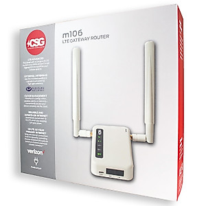 CSG m106 LTE Gateway Router, Verizon 4G LTE Compatible Router, Built-in Failover and Hours of Backup Battery Power