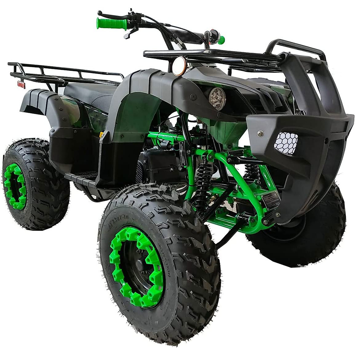 HHH 200 ATV Quad 4 Wheelers Utility ATV Full Size ATV Adult ATVs Big Youth ATVs (Green Camo)
