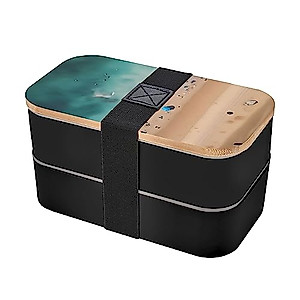 Aerial View Of The Beach Adult Lunch Box, Bento Box, With Cutlery Set Of 3, 2 Compartments, Rectangular, Lunch Box For Adults