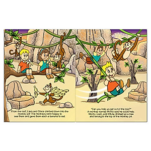 Personalized Children’s Zoo Adventure Storybook – Customize with Child’s Name, Hair Color, Gender, and Ethnicity | 28-Page 8.5” x 11” Paperback by First Time Books