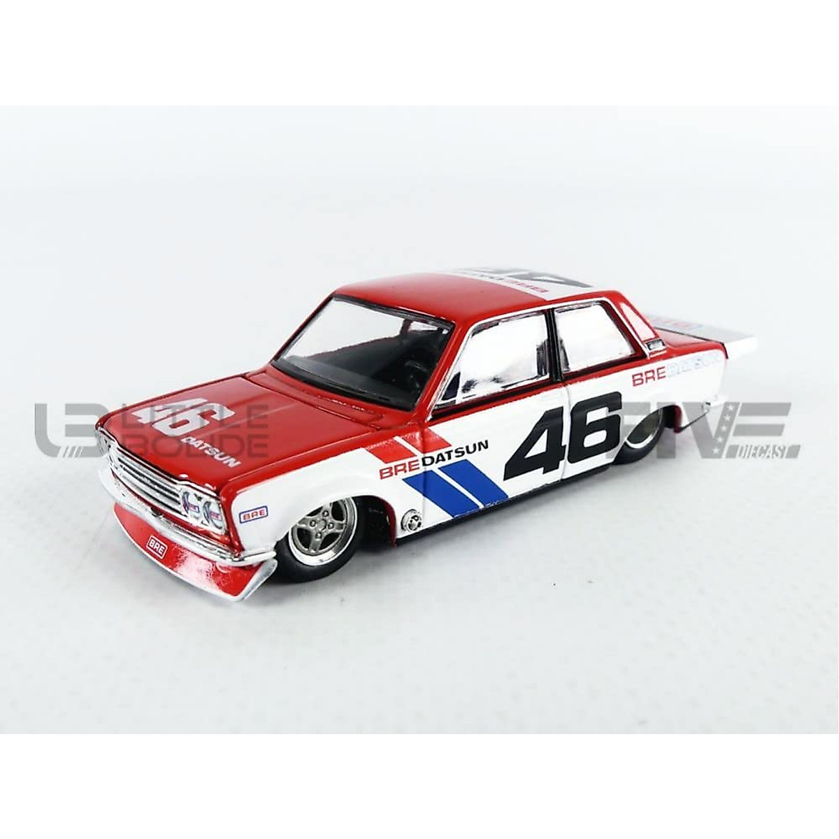 TSM Model Datsun 510 Pro Street Version 1 #46 BRE Red and White (Designed by Jun Imai) Kaido House 1/64 Diecast Model Car by True Scale Miniatures KHMG005