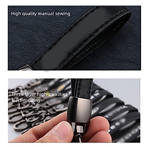 Key Chains for Car Keys, 360 Degree Rotatable Keychain for Men, Black Key Ring