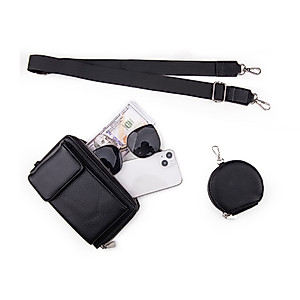 Montana West Small Purses for Women Crossbody Cell Phone Wallet Bag with Credit Card Slots MWC-180BK