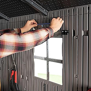 Lifetime 8 x 20 Ft. Outdoor Storage Shed, Gray