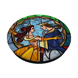 Disney Beauty and the Beast Belle and Prince Stained Glass PopSockets Adhesive PopGrip