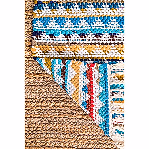 nuLOOM Rainbow Striped Boho Accent Rug, 2' x 3', Multi