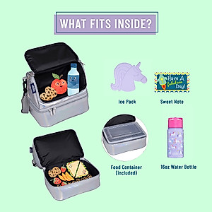 Wildkin Two Compartment Insulated Lunch Bag for Boys & Girls, Perfect for Early Elementary Lunch Box Bag, Ideal Size for Packing Hot or Cold Snacks for School & Travel Lunch Bags (Holographic)