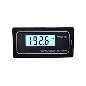 VGongTech Conductivity Monitor with Plastic Electrode Pin&Plug CM-230 Conductivity Tester Meter Electronic Micro Filter 0-2000uS